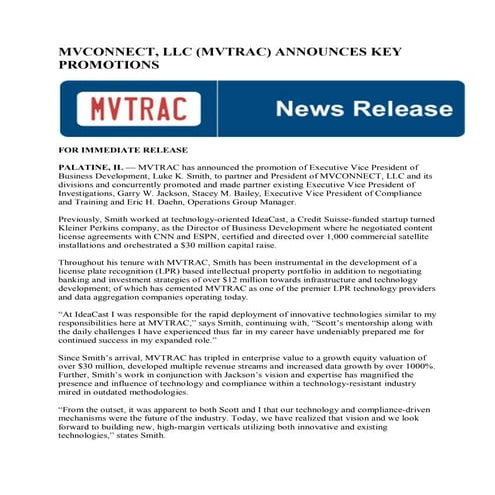 MVT Press Release | PDF