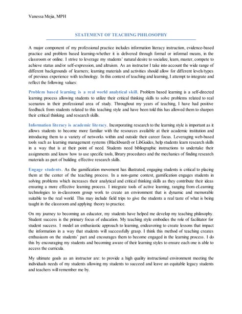 My teaching philosophy | PDF