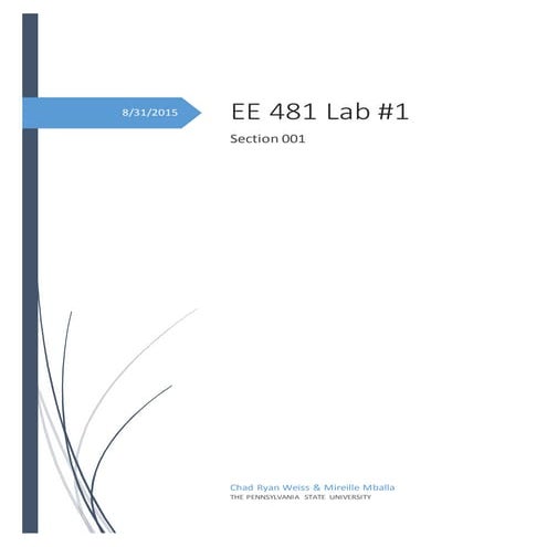 E E 481 Lab 1 | DOCX