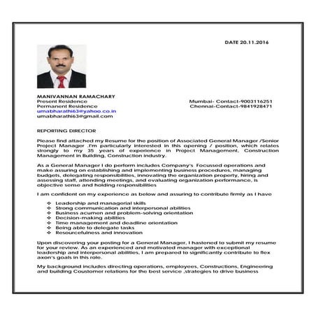 CV RESUME -20.11.2016.docx AGM | PDF