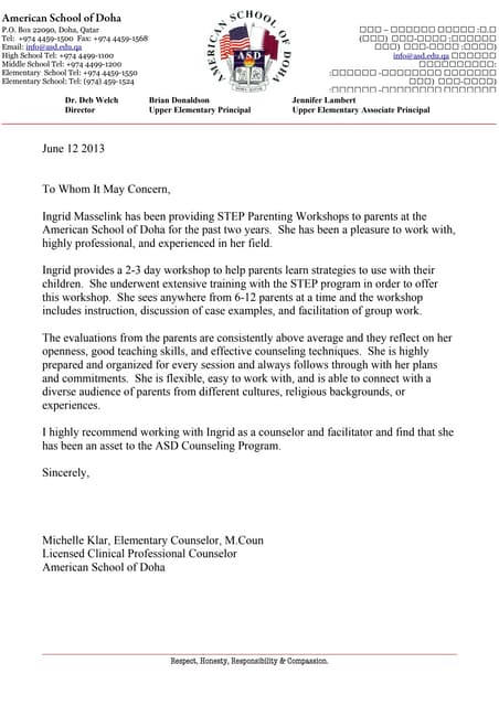 Recommendation Letter - Foundation For Human Rights | PDF