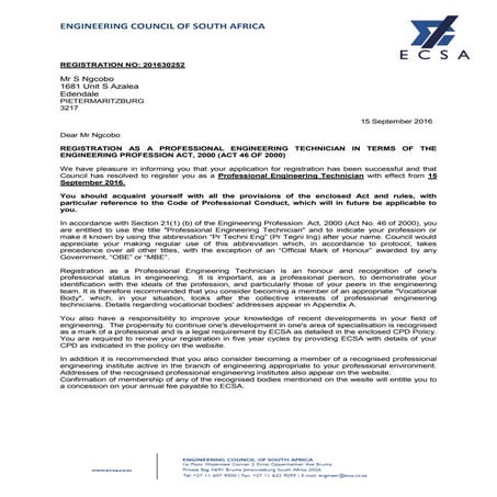 Registration Letter PR TECHNI | PDF