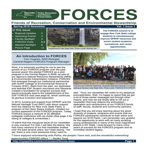 FORCES Spring 2016 Newsletter | PDF