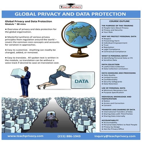 Global Privacy and Data Protection Training Brochure 01 | PDF
