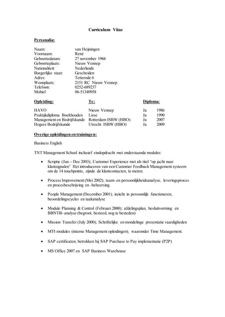 Curriculum Vitae J. Aponno-Tholen | PDF