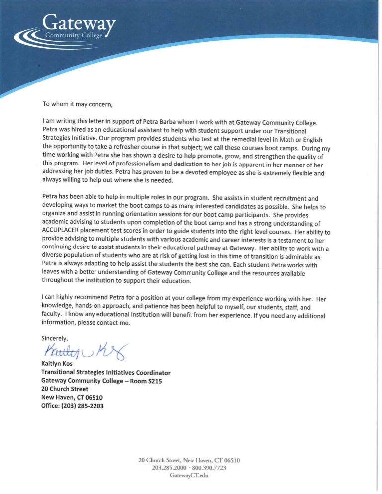 Letter of Recc from Kaitlyn K -ND