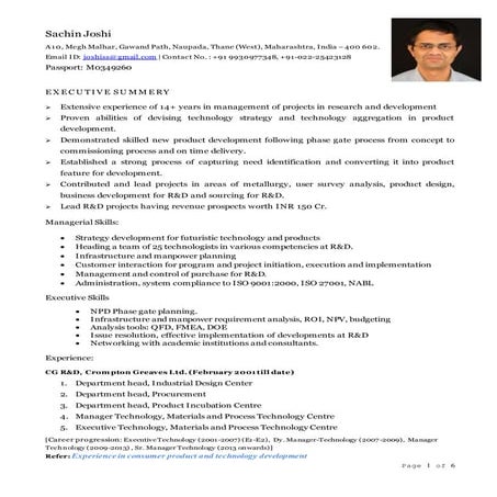 CV sachin | PDF