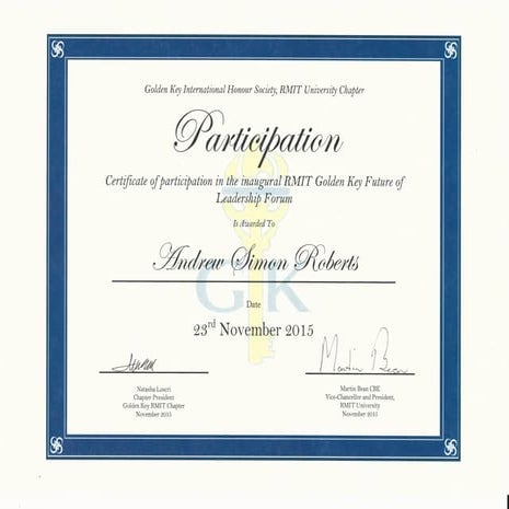 Golden Key Certificate 2015_ | PDF