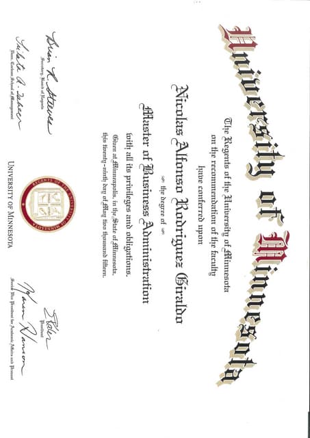 KIMEP MBA Diploma | PDF