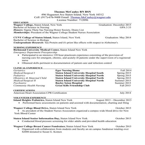 Thomas McCauley resume | DOC