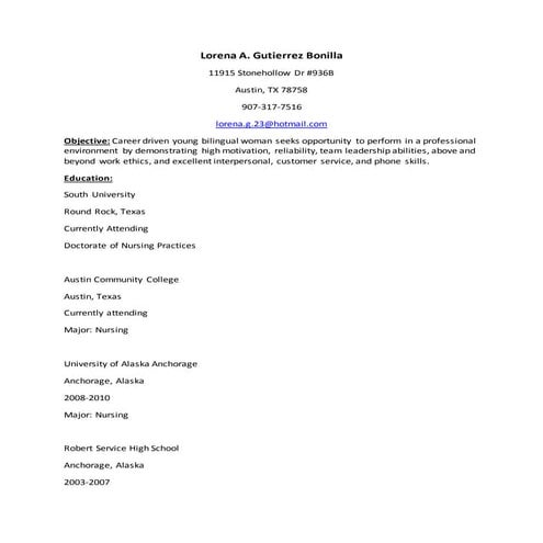 resume (lorena gutierrez) | DOCX