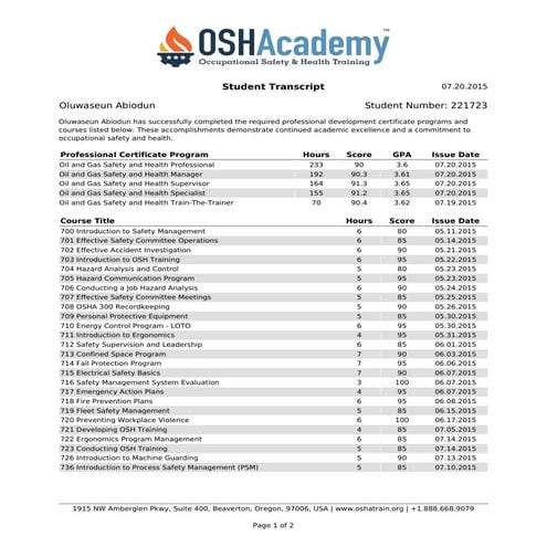 OSHA_transcript_2015 | PDF