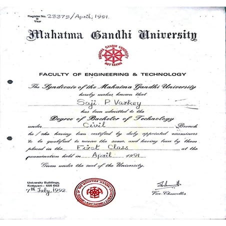 Degree certificate | PDF
