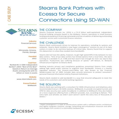 Stearns Bank case study 05.16 | Computer Networking | Computing
