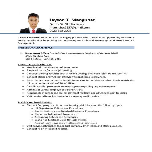RONEL C RIVERA RESUME | PDF