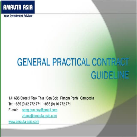 AA_General Practical Contract Guideline | PPT | Free Download