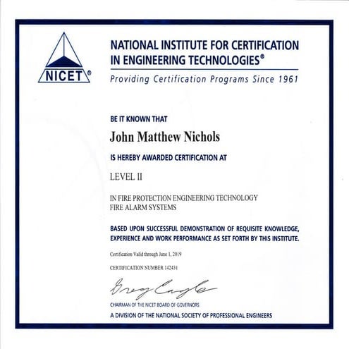 NICET II CERTIFICATION | PPT