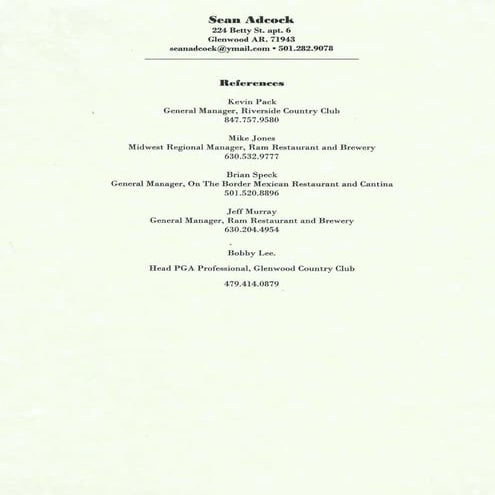 Sean Resume pg4 | PDF