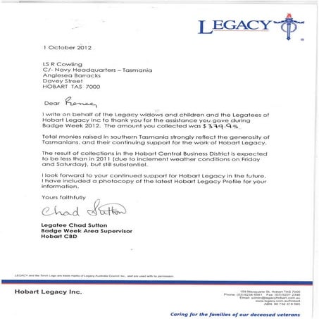 Legacy Letter | PDF