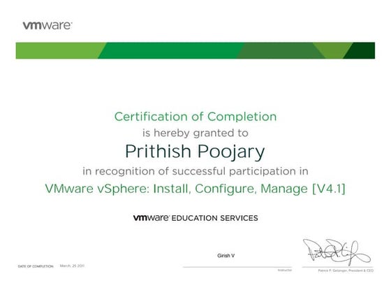 VCP certificate | PPT