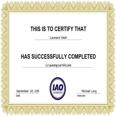 Ship certificate | PDF