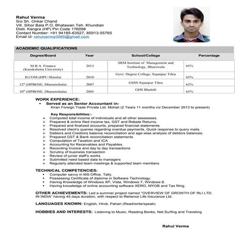 Resume-Rahul Verma | DOC