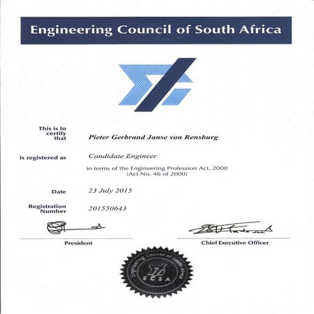 ECSA Registration | PDF | Free Download