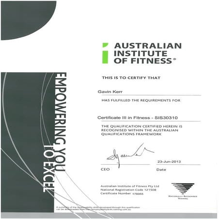 Cert III in Fitness | PDF