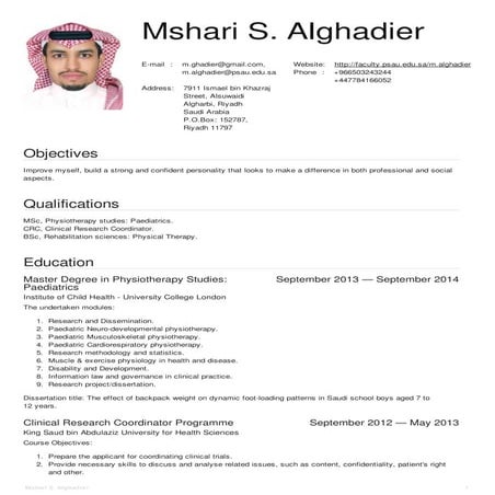 CV 2016 Saudi Version | PDF