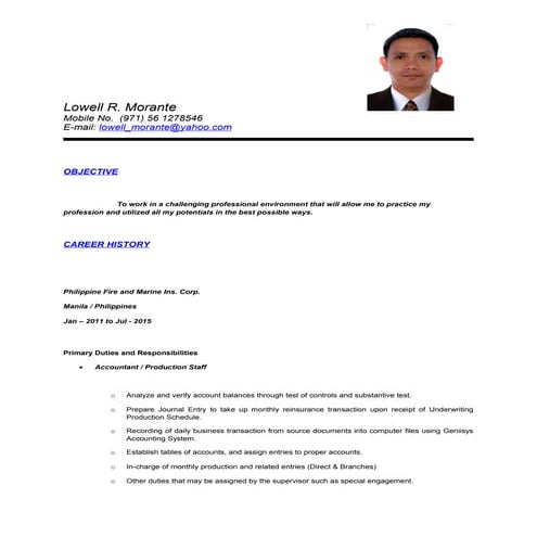 Updated Resume 2015 | DOC