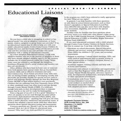 Back to School Article - CFS | PDF