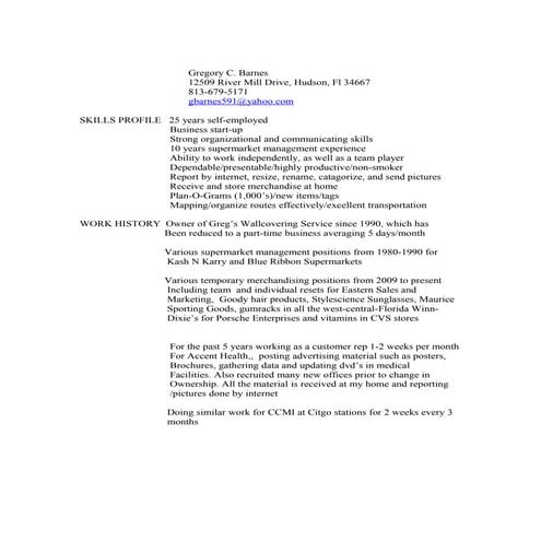Greg's resume | PDF