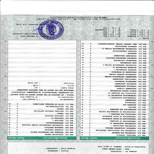 Academic Transcript Atmajaya | PDF | Physics | Science