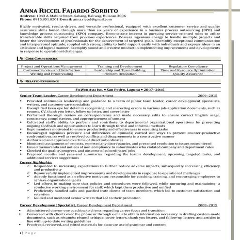 AnnA Riccel Resume 2016 | PDF