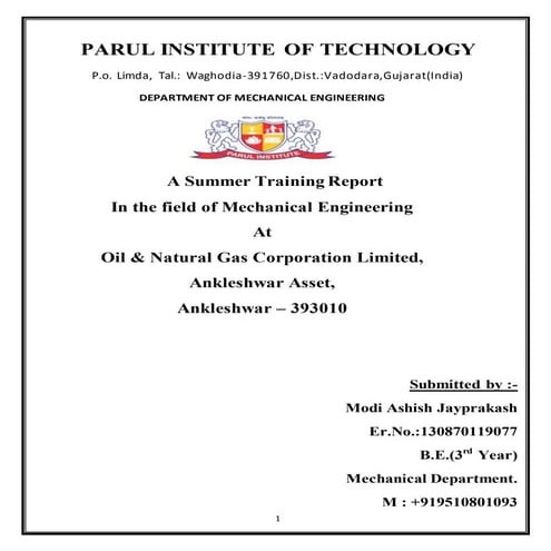 Ashish Modi ONGC | PDF