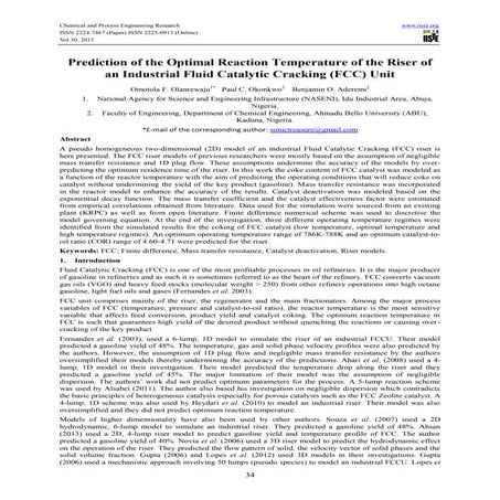 Modeling and Simulation ofa Water Gas Shift Reactor operating at a low ...