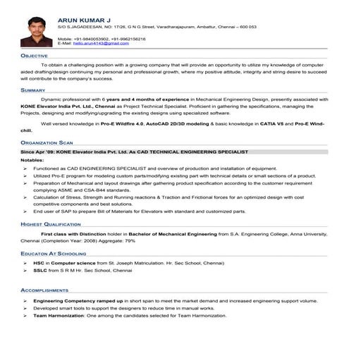 Arun Kumar J_Resume | DOC