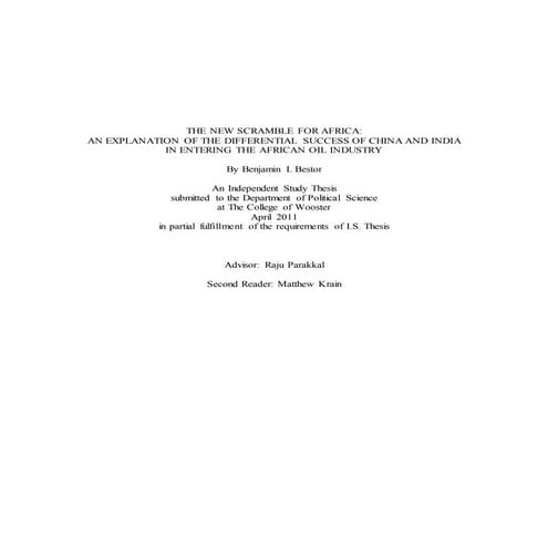 THE NEW SCRAMBLE FOR AFRICA (new) | DOCX | Commodities | Economy