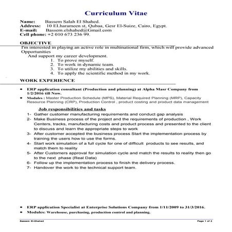 Final C.V bassem | DOC