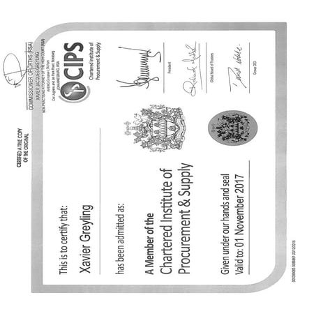 CV Annexure MCIPS Commissioned 200117 | PDF