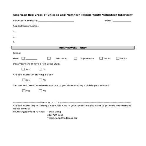 Youth Volunteer Interview question | PDF | Education