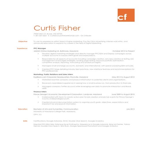 Curtis.Fisher.Resume | PDF