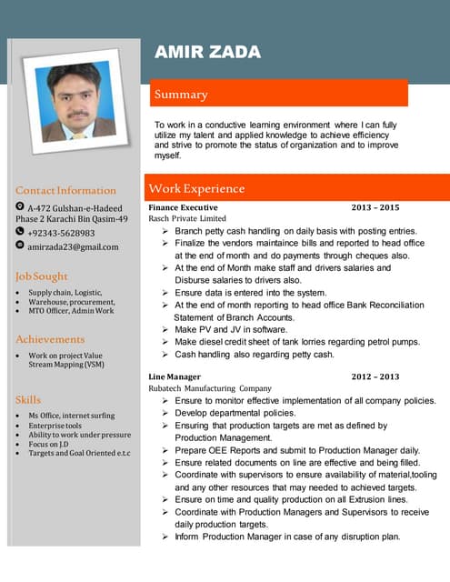 Amir Zada, Production line manager at Yunus textile mills ltd