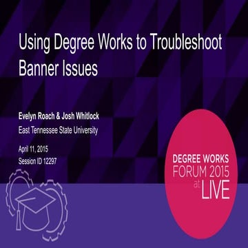 Degree Works Forum 2015 presentation 12297 | PPTX