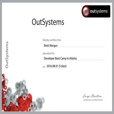 OutSystems Presence Certificate | PDF