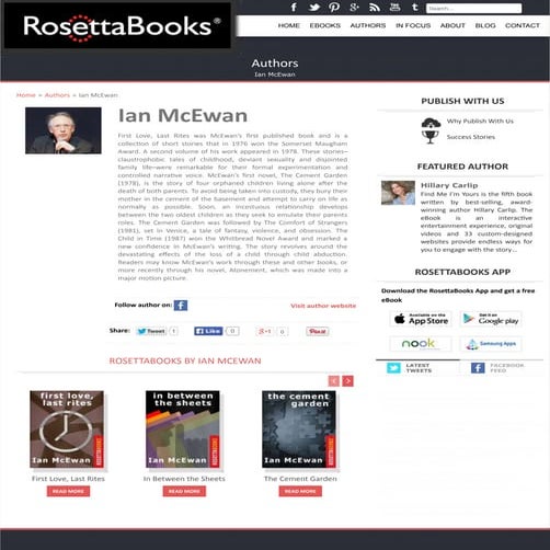 Ian McEwan eBooks | Complete eBook List by RosettaBooks® | PDF