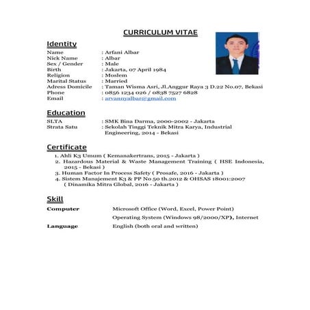 CURRICULUM VITAE | PDF