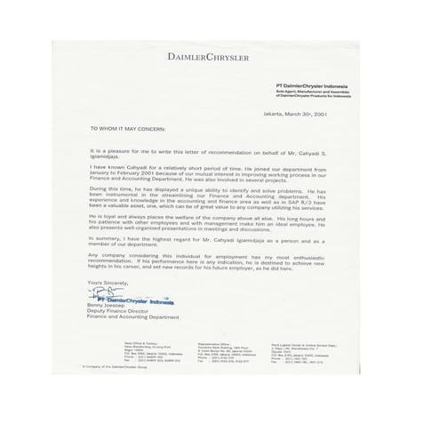 Letter of Recommendation | DOC