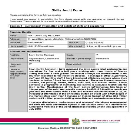 Skills Audit Form-November 20 (1) | DOC