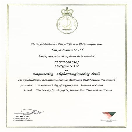 Certificat IV in Engineering Higher Engineering Trade | PDF